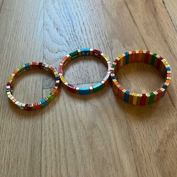 Jewelry | Multi Colored Bracelets Stretchy | Poshmark